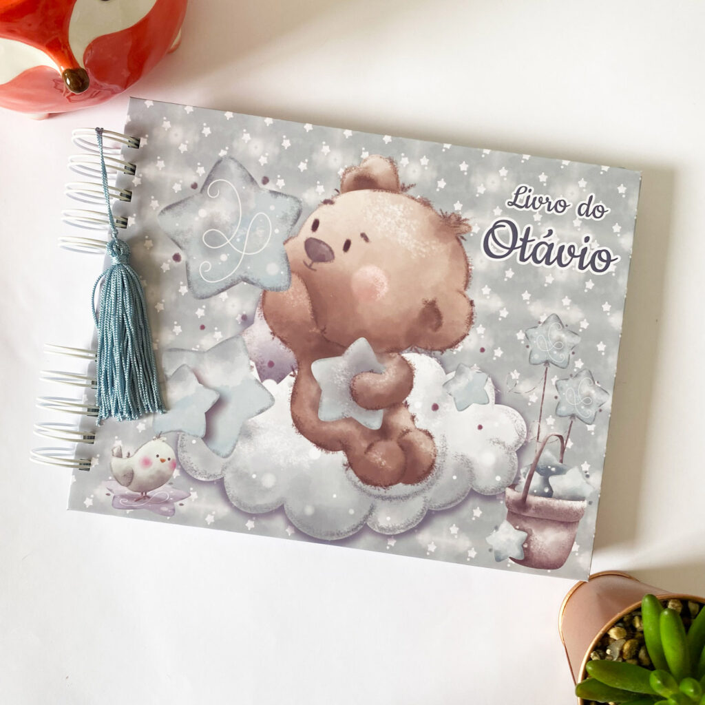 Kit Livro e Caderneta Ursinho 1 - Ilustra Mimo
