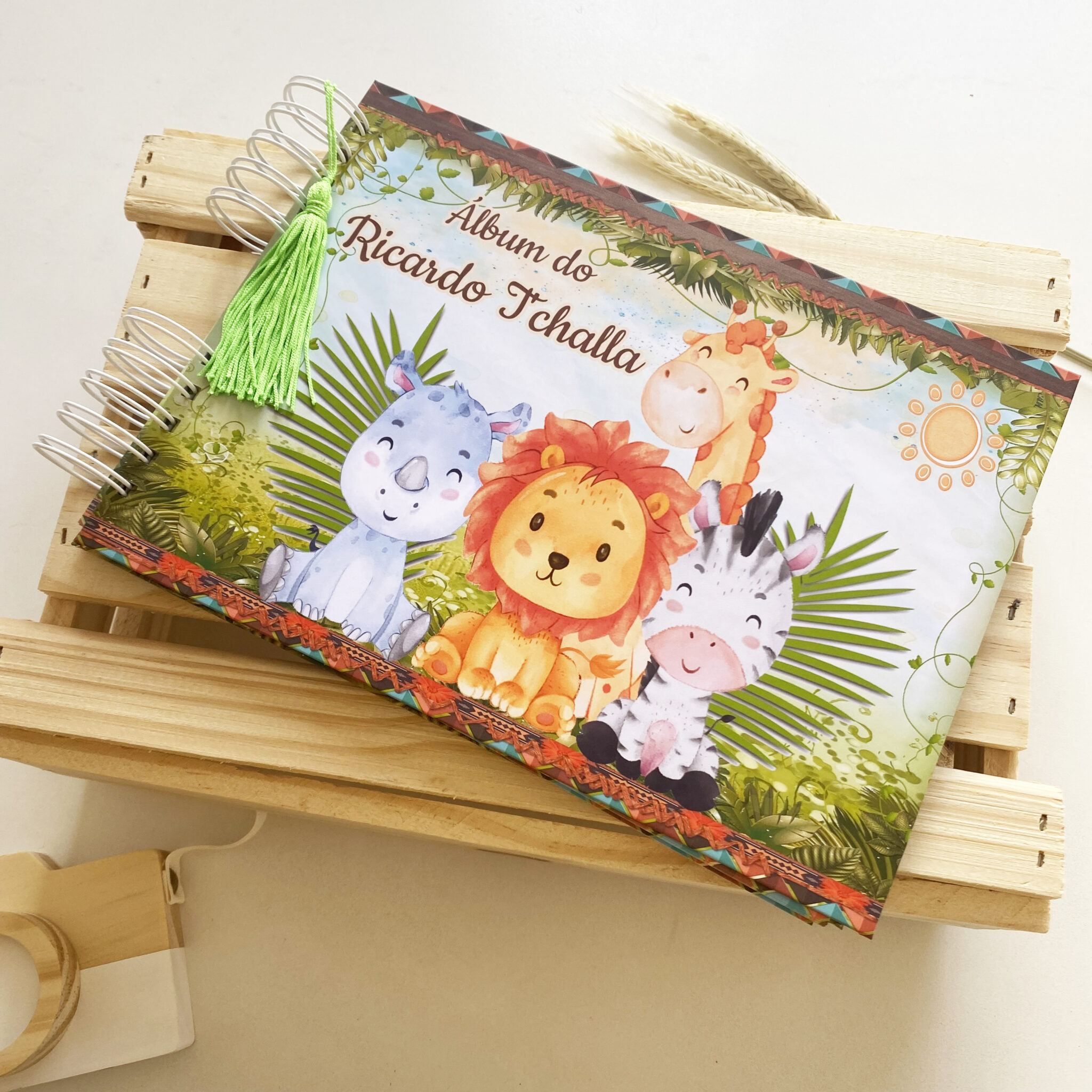 Álbum de Mesversário Safári 8 - Ilustra Mimo